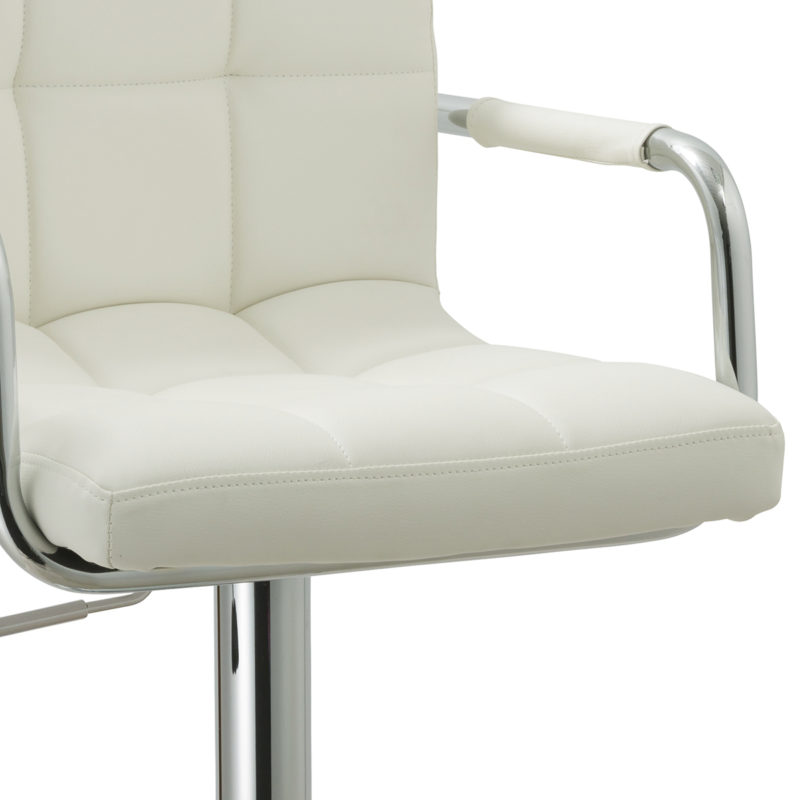 Contemporary Adjustable Swivel Arm Bar Stool with Cushion – Christies ...