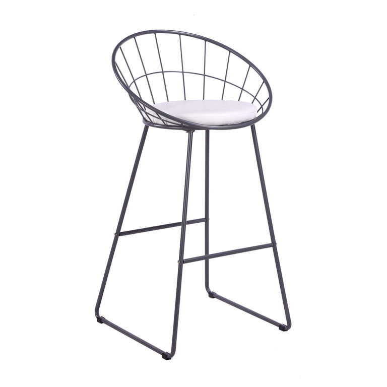 Nordic Bar Stool Bar Chair Wrought Iron Stool Modern Minimalist ...